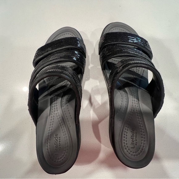 CROCS | Shoes | Crocs Black Light Stride Sandals | Poshmark